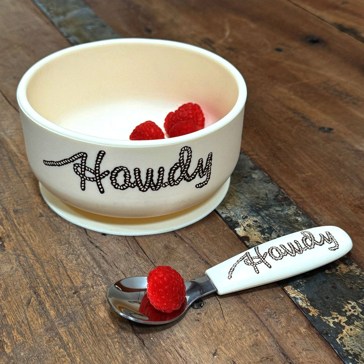 Fresh & Messy Silicone Suction Bowl & Spoon Set | Howdy – LOREC Ranch ...