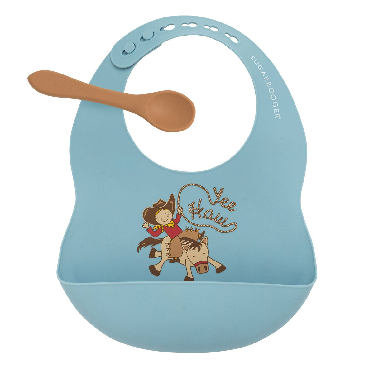 Fresh & Messy Silicone Bib & Spoon Set | Yee Haw – LOREC Ranch Home ...